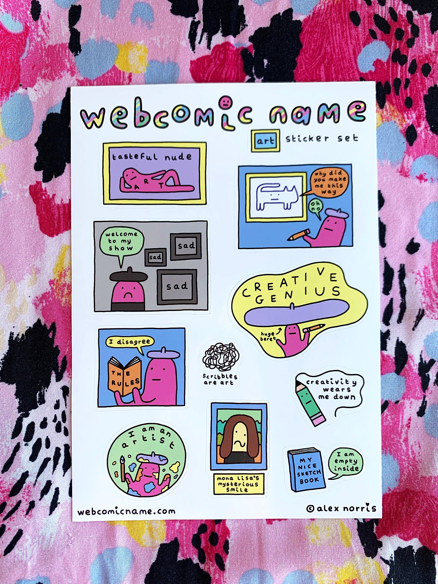 A5 'ART' STICKER SHEET – The Oh No Shop