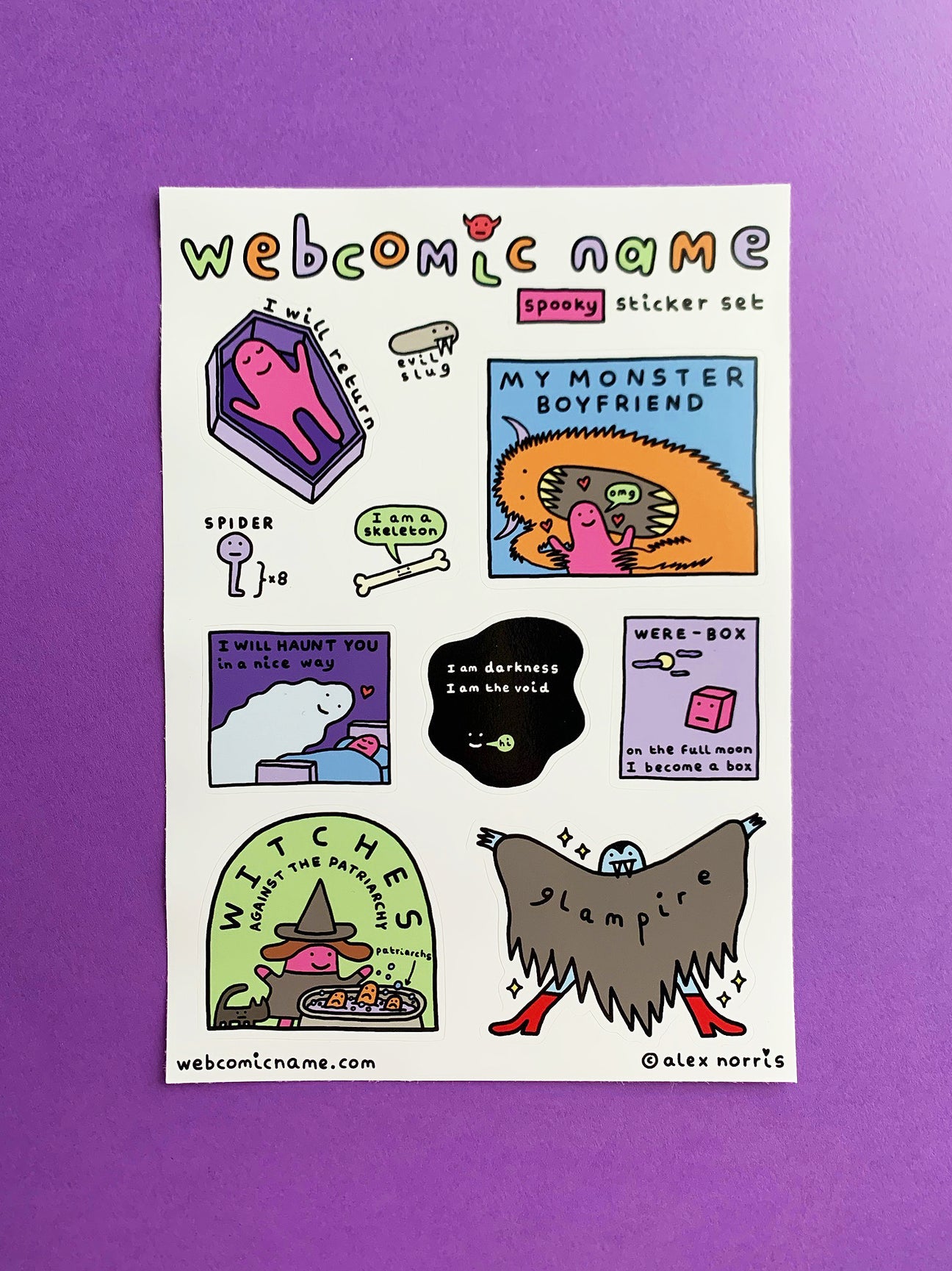 A5 'SPOOKY' STICKER SHEET – The Oh No Shop