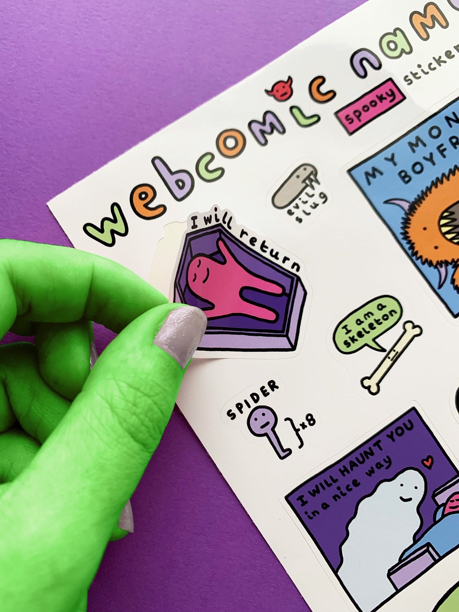 A5 'SPOOKY' STICKER SHEET – The Oh No Shop