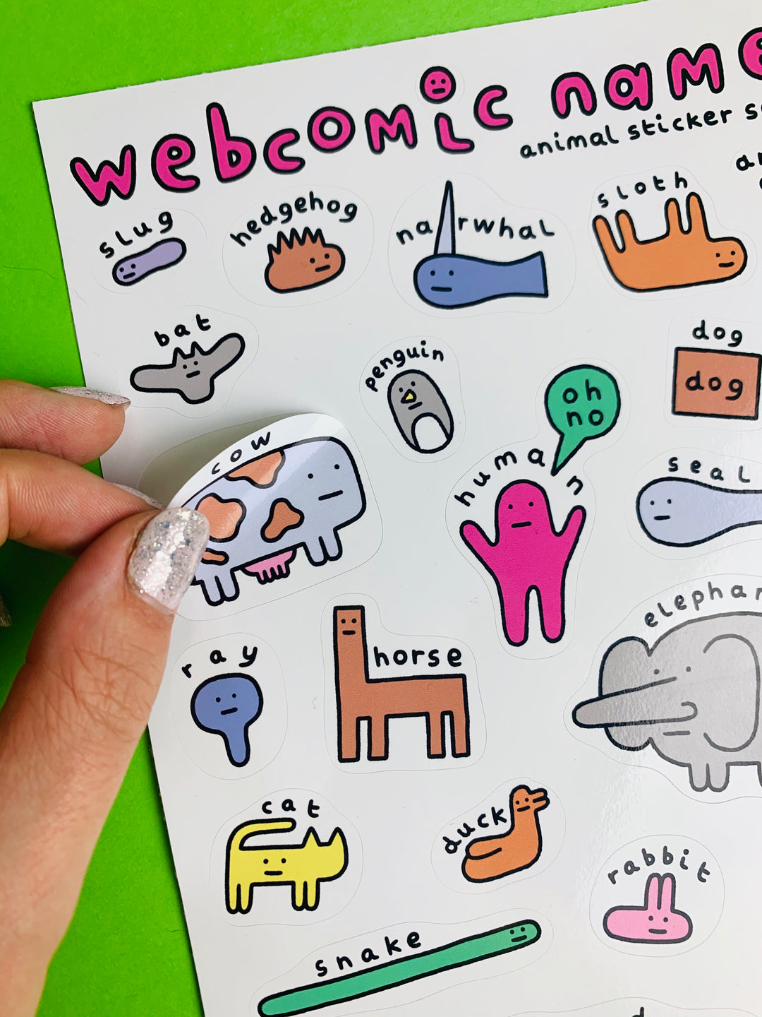 A5 'ANIMAL' STICKER SHEET – The Oh No Shop